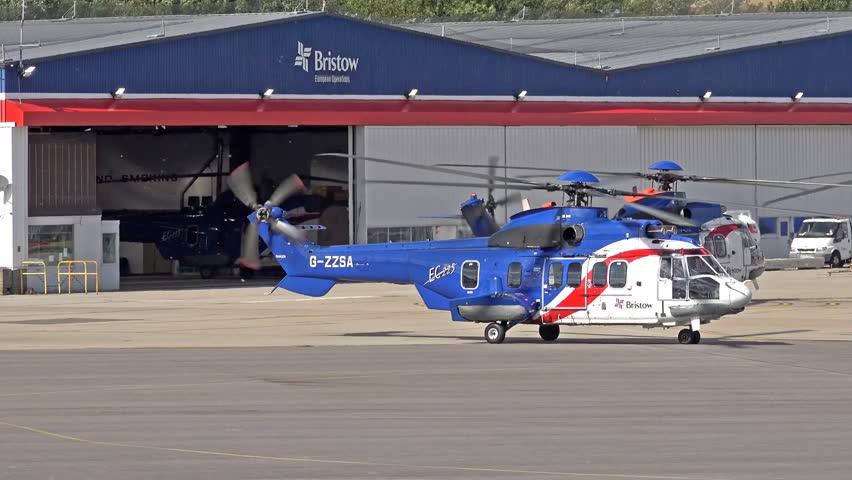 ABERDEEN / SCOTLAND - DECEMBER 11 2015 : Helicopter Landing At The ...