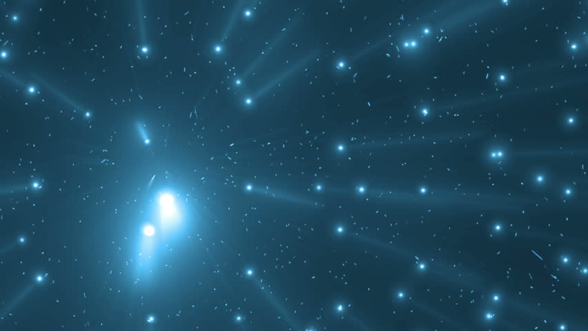 The Heavens Turn And Stars Shoot In Deep Blue Space. Stock Footage ...