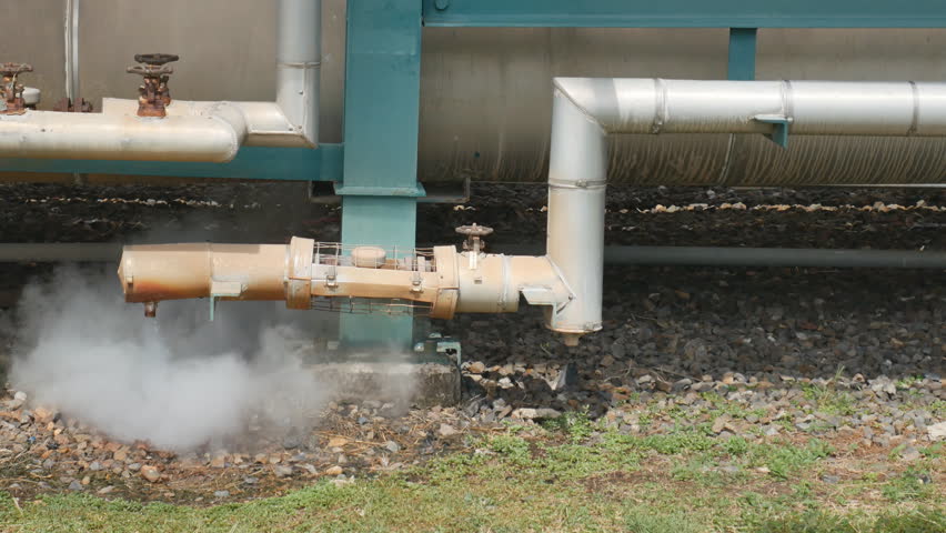 Hot Steam Blowing from Pipe Stock Footage Video (100% Royalty-free ...