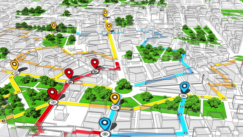 Localization, Gps Navigation, Path Finding Stock Footage Video (100% ...