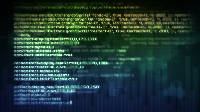 Program Code Moving On a Stock Footage Video (100% Royalty-free ...