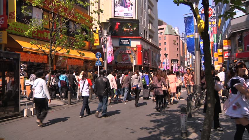 Stock video of tokyo street - ikebukuro busy area with | 1385821 ...