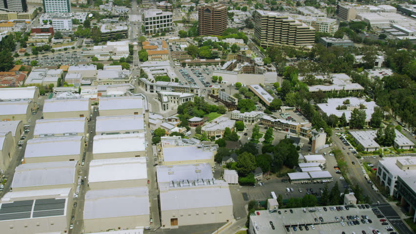 Aerial View Of Hollywood Film Studios In Los Angeles. California USA ...