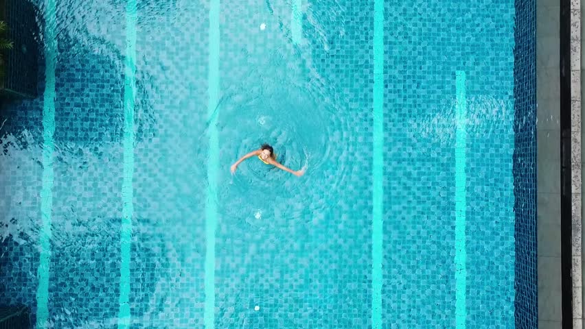 Aerial View of Big Swimming Stock Footage Video (100% Royalty-free ...