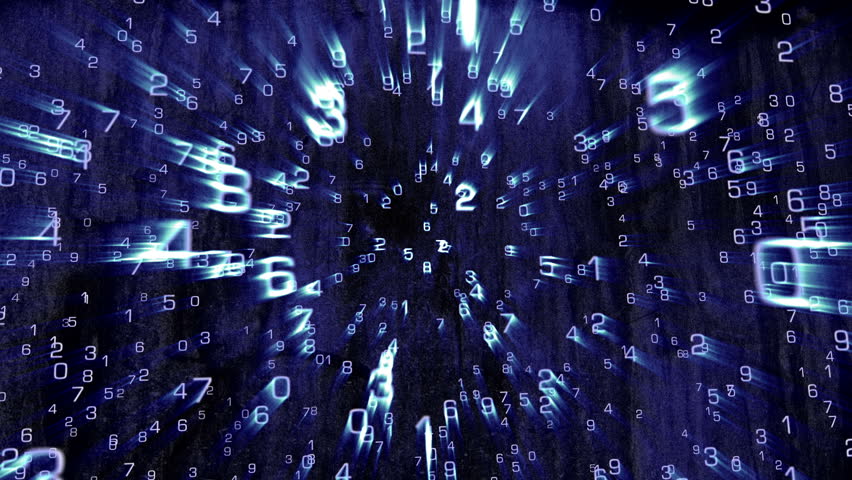 3D Mathematics Very Spectacular Colorful Animation.Numbers Flying In 3D ...