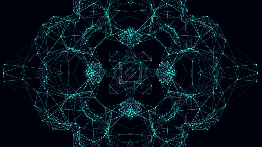 Stock video of blue neon polygon background. art | 14501461 | Shutterstock