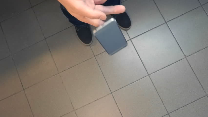 Falling Smartphone. Man Drop Phone Stock Footage Video (100% Royalty ...