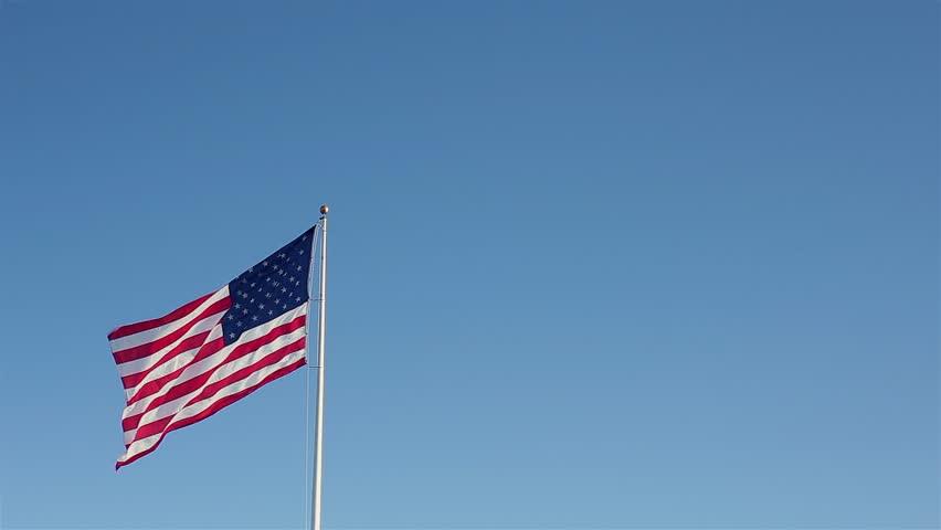 American Flag Windy Day an Stock Footage Video (100% Royalty-free ...