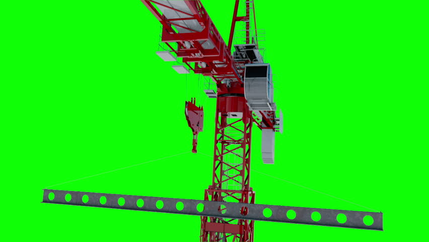 Building Crane Animation, Work Process. Stock Footage Video (100% ...