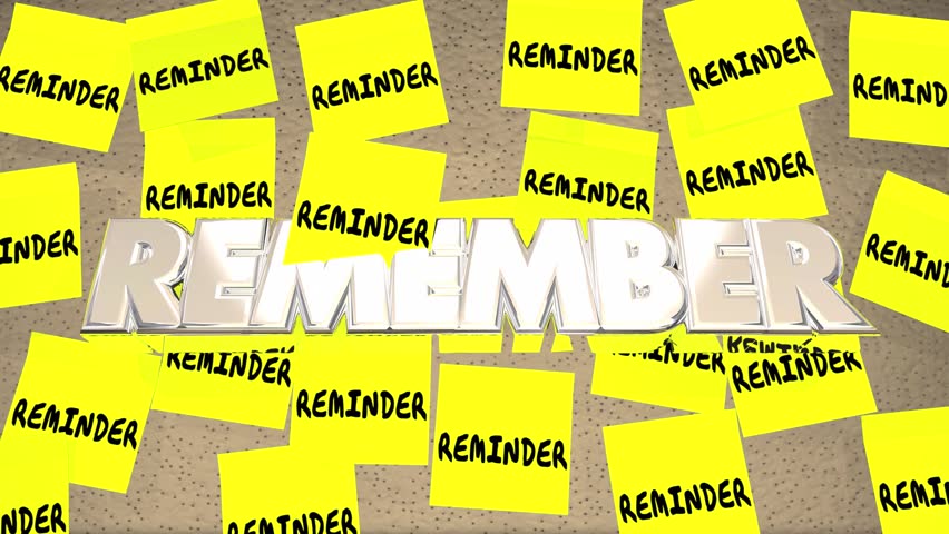 Reminder Sticky Notes Remember Important Stock Footage Video (100% ...