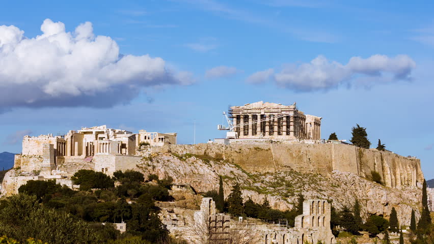 4k 25p Acropolis Rock Wide Stock Footage Video (100% Royalty-free ...