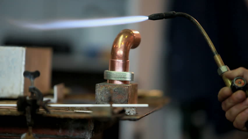Stock video of soldering copper pipe | 1516771 | Shutterstock