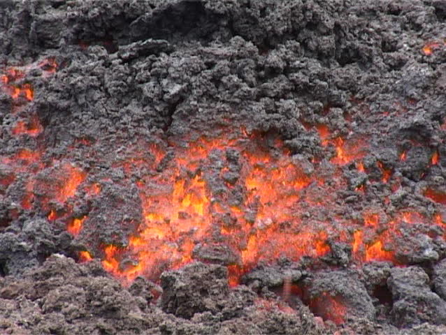 Lava Glows Under Ash. Stock Footage Video 1630915 | Shutterstock