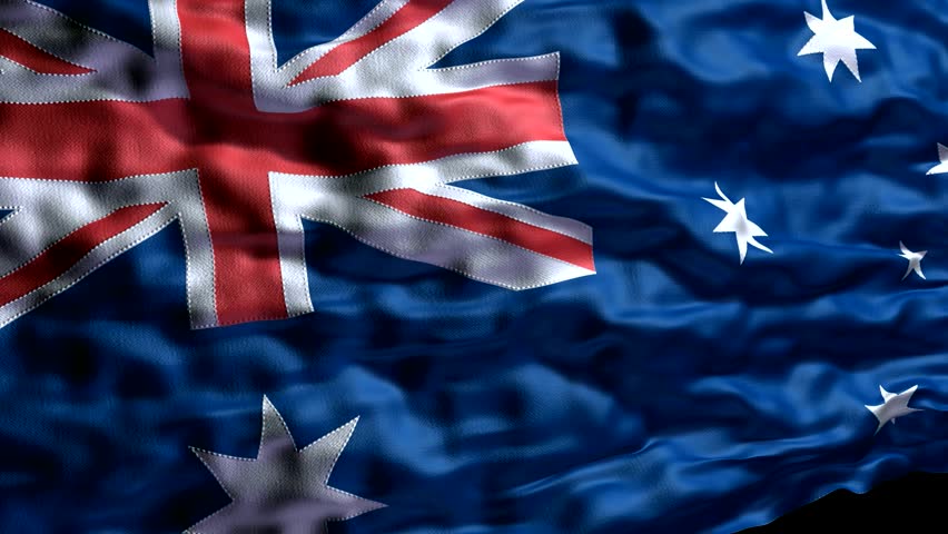 Stock video of an australian 3d animated flag in | 1531501 | Shutterstock
