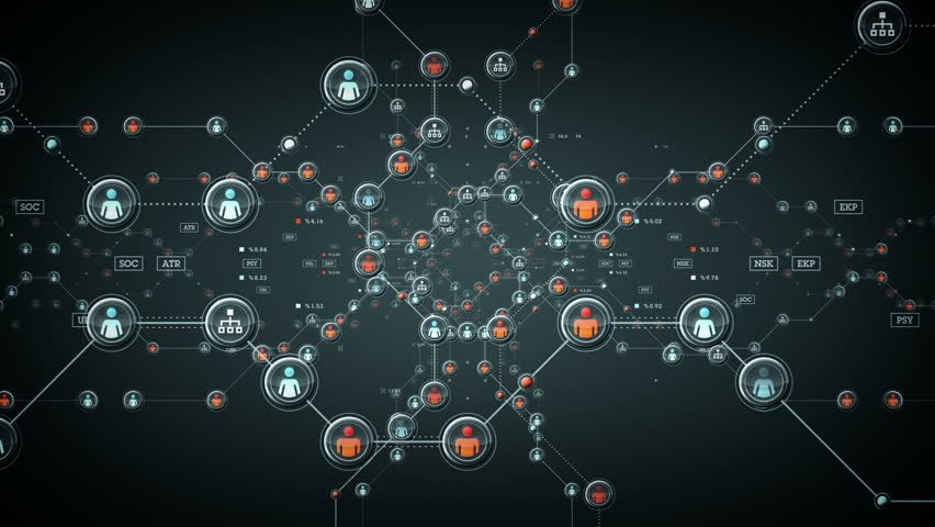 People Networks Blue - People And The Networks Of Data That Connect ...