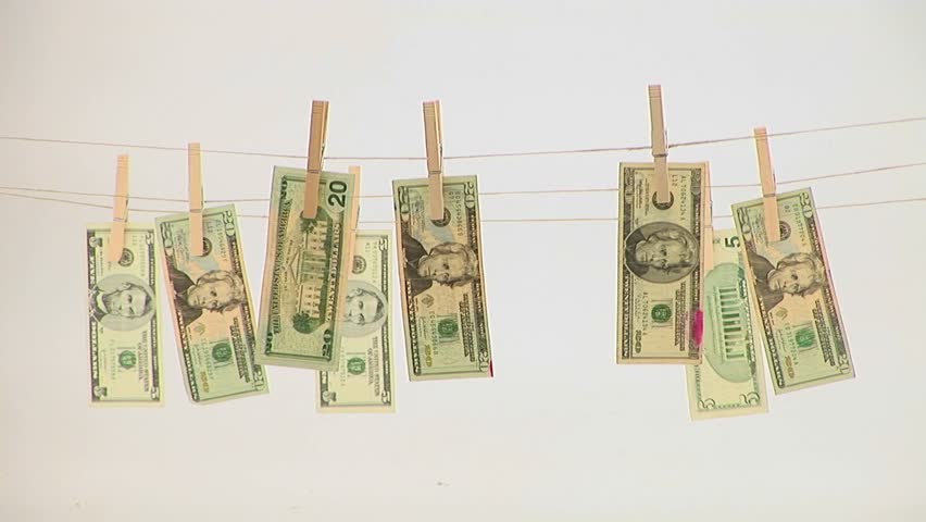 Money Hangs On a Clothesline Stock Footage Video (100% Royalty-free ...