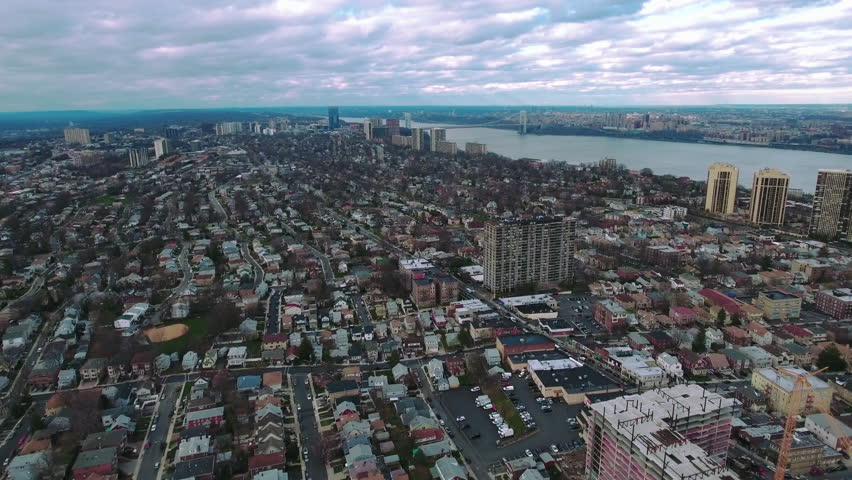 Stock Video Clip of Cliffside Park NJ Aerial View Of School | Shutterstock