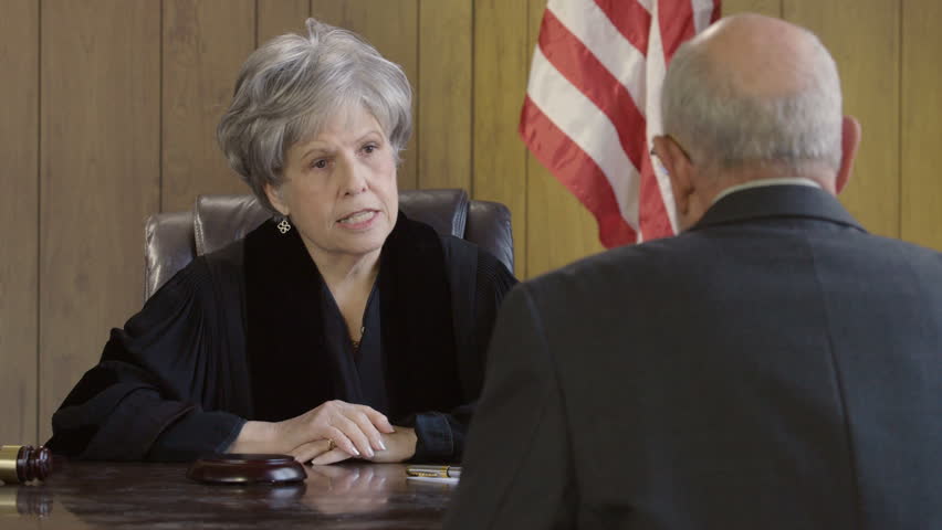 Older Female Judge Nodding in Stock Footage Video (100% Royalty-free ...