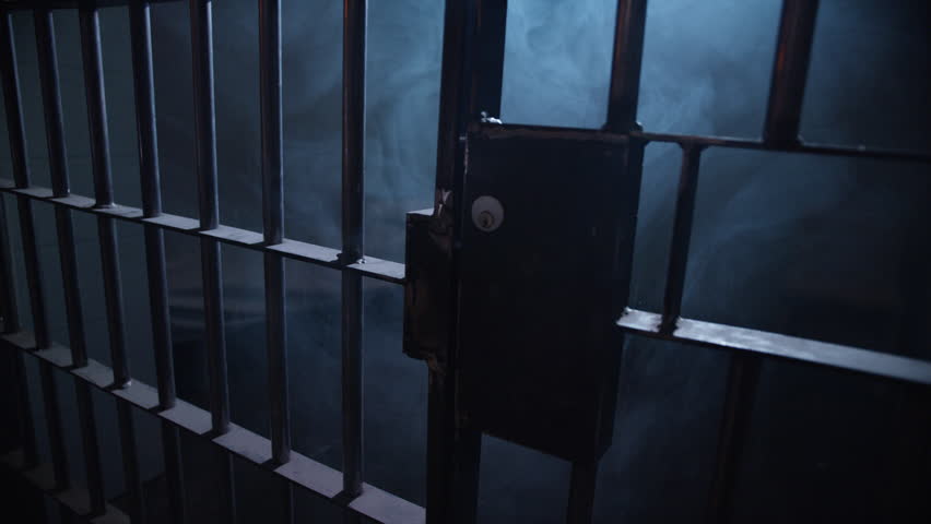 Haunted Jail Cell - Haze And Mist In An Old Antiquated Prison Stock ...