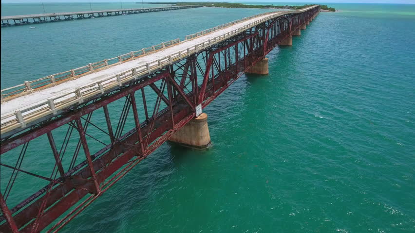 Florida Keys Old Railroad Overseas Stock Footage Video (100% Royalty ...