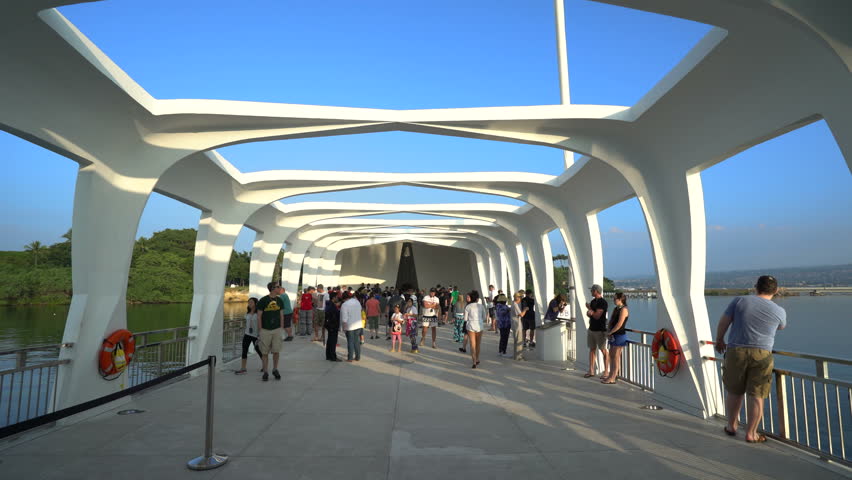 PEARL HARBOR, HI - MAY 27: (Edited Sequence) People Enter And Exit The ...
