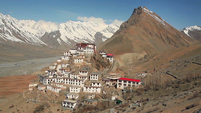 Time Lapse of Key Gompa Stock Footage Video (100% Royalty-free ...