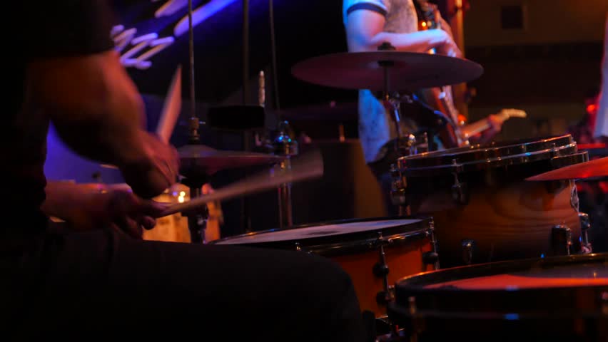 Rock Band Playing On Stage Stock Footage Video (100% Royalty-free ...