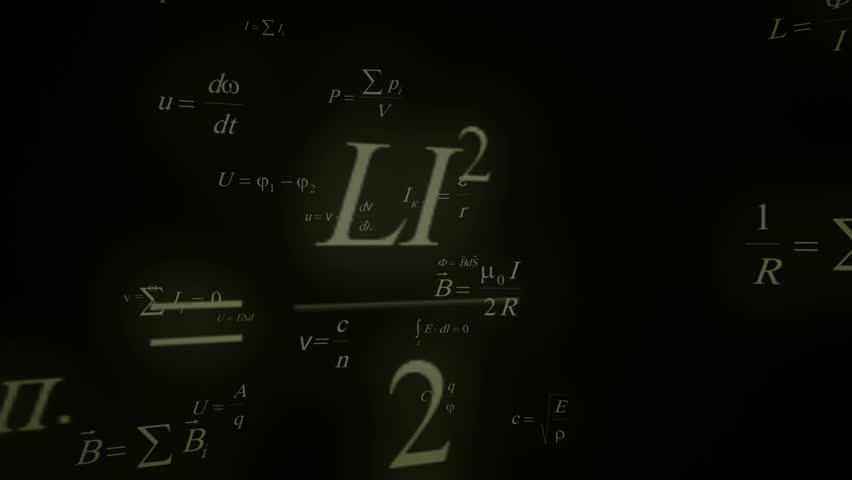 Physics Formulas.gray Loopable Animation.good for Stock Footage Video ...