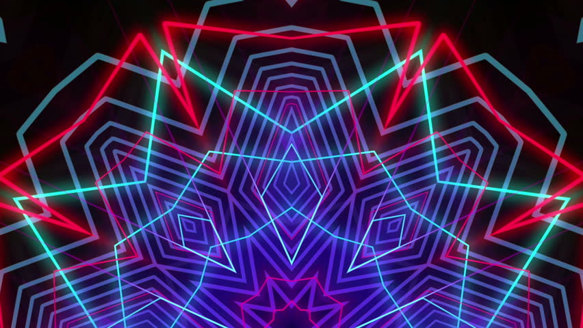 Hypnotic Kaleidoscope Stage Visual Loop For Concert, Night Club, Music ...
