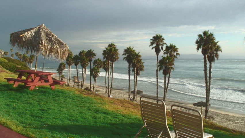 Hot Tropical Summer Day - Idyllic Tourist Resort Scene With Colorful ...