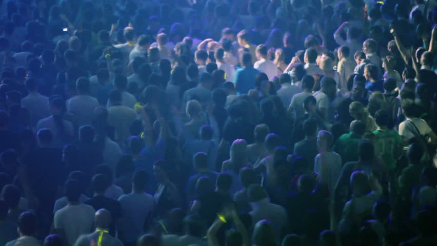 Stock video of audience dance at rave party, view | 1802381 | Shutterstock