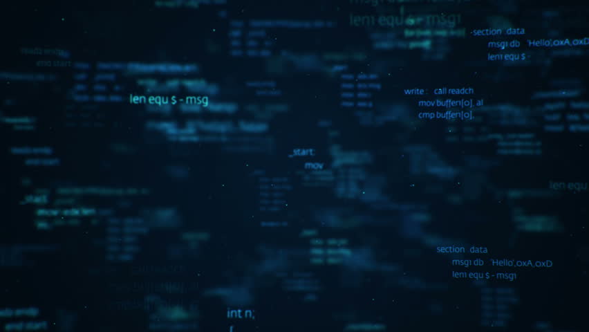 Animation of Programming On Abstract Stock Footage Video (100% Royalty ...