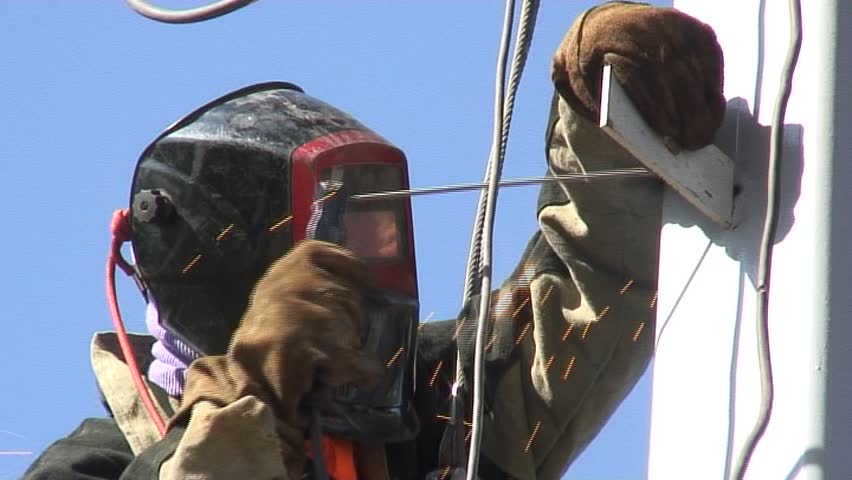 Stock video of rope access welder working. | 1848511 | Shutterstock