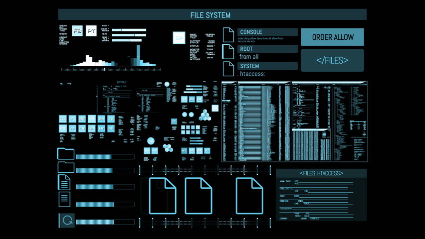 Futuristic Digital Interface Screen Stockfootage en -video's 16878457 ...