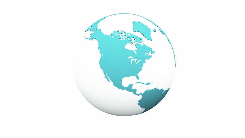 4k Rotate Blue Global,earth Map,environmental Stock Footage Video (100% ...