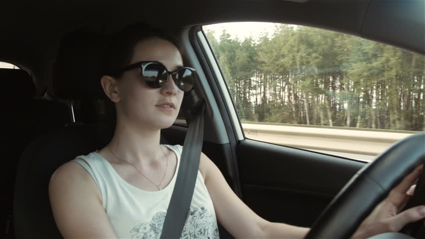 Stock video of young beautiful women behind the wheel | 18830741 ...