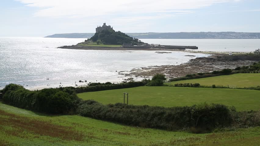 Castle On a Small Island Stock Footage Video (100% Royalty-free ...