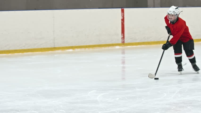 Ice Hockey Player Tricks The Player And Passes On To The Teammate Stock ...