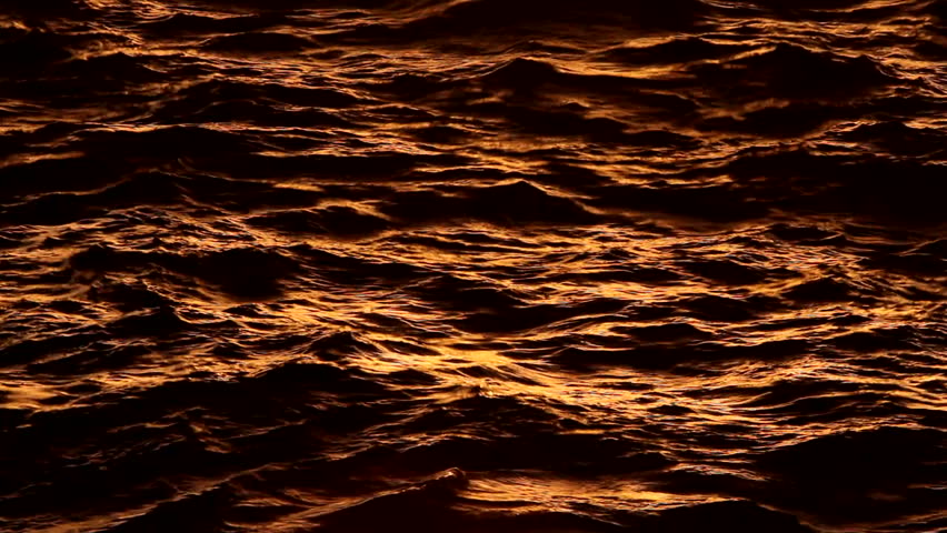 Golden Amber Ocean Waves at Stock Footage Video (100% Royalty-free ...