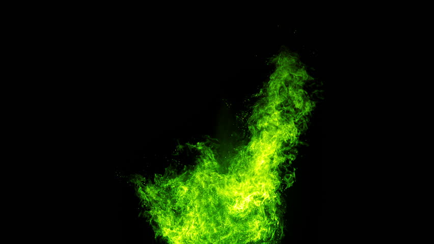 Animated Stream, Jet Of Green Toxic Smoke Or Gas Spreading Against ...