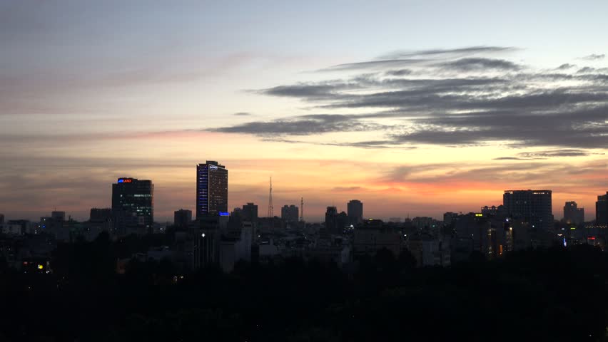 Sunrise. Los Angeles City Skyline. Timelapse. Stock Footage Video ...