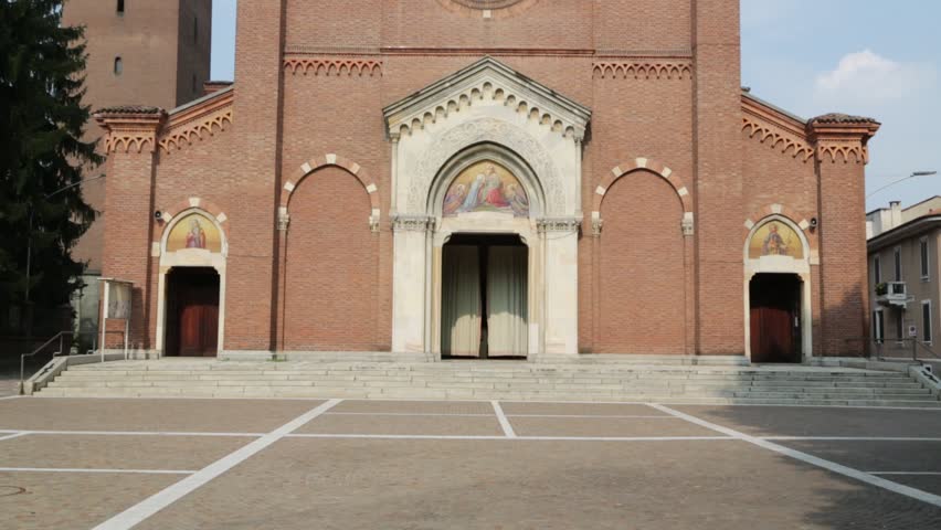In Italy Castellanza Ancient Religion Building For Catholic And Clock ...