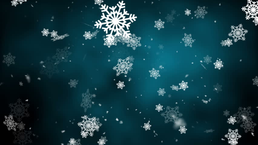 Falling Snow Flakes Animated Winter Background Loop Stock Footage Video ...
