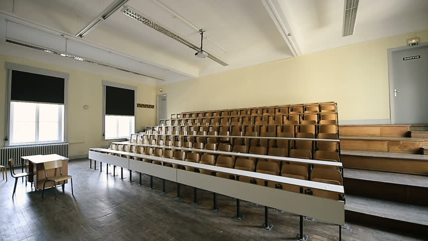 Large Empty university hall lecture room - 스톡 비디오 클립 | Shutterstock