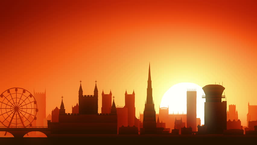 Animation Of London Detailed Skyline With Space For Your Text Or Logo ...
