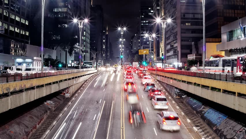 Night time Cityscape of Sao Paulo, Brazil image - Free stock photo ...