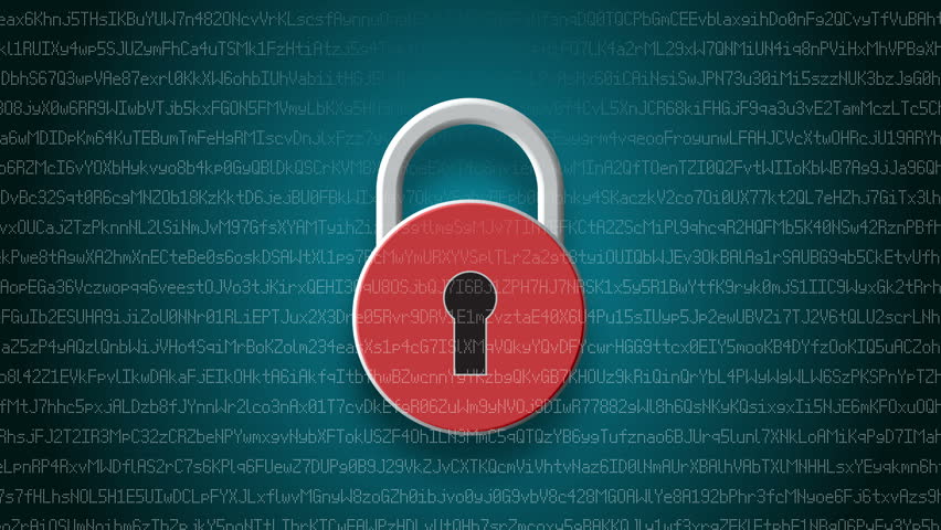 Internet Security Concept. Open Red Padlock On Digital Data Background ...