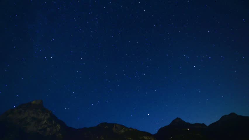 Stars On the Night Sky. Stock Footage Video (100% Royalty-free ...