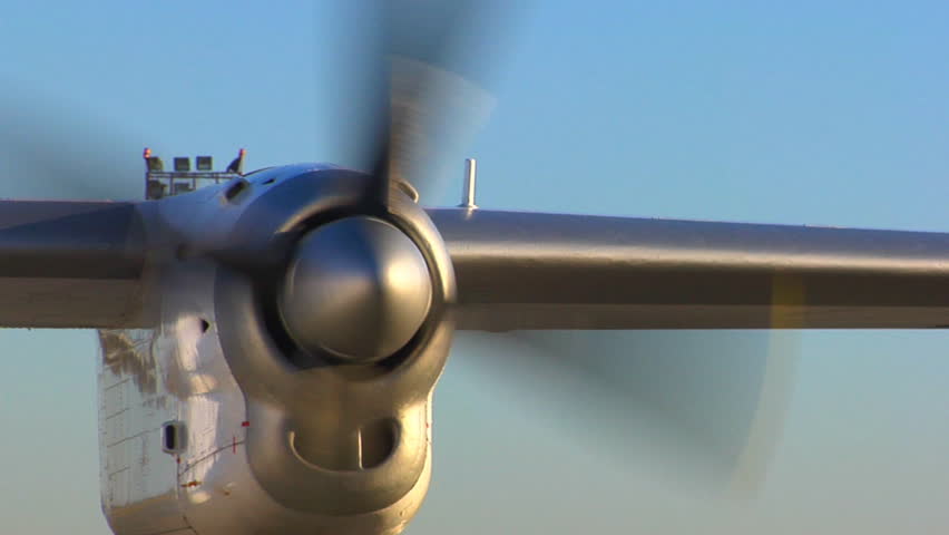 Turbo Propeller Commercial Airline Commuter Stock Footage Video (100% ...
