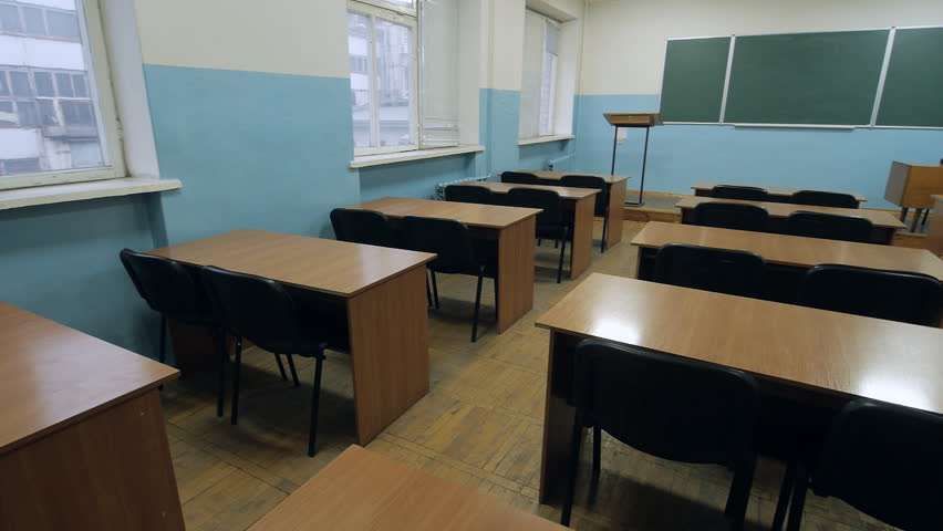 Panoramic Shot Of Empty Classroom Stock Footage Video 6872917 ...